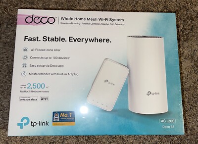 New TP-link deco E3 Whole Home Mesh Wi-Fi System AC1200 SEALED | eBay