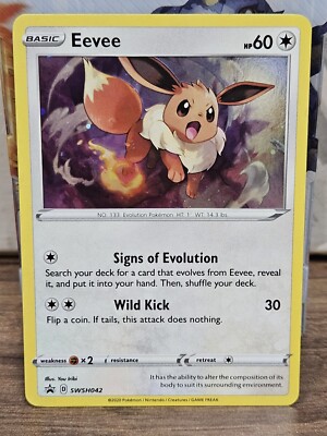 Pokémon TCG Eevee SWSH Black Star Promo SWSH042 Holo Promo | eBay Australia