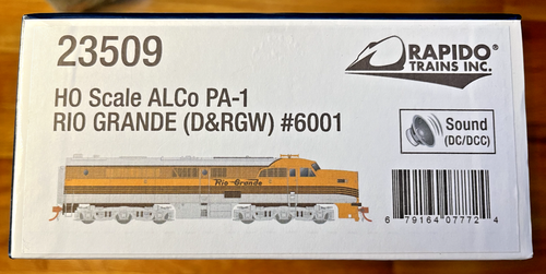 HO Rapido Rio Grande (D&RGW) ALCo PA-1 with DC/DCC/Sound. Road number ...