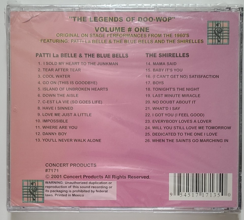LEGENDS OF DOO WOP - VOL 1 CD BRAND NEW | eBay