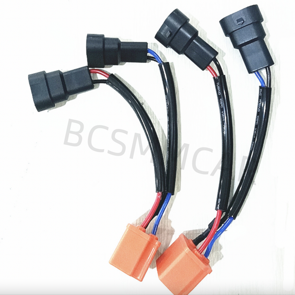 2x 9005 9006 To H4 Bulbs Adapter Headlight Conversion Wire Pigtail ...