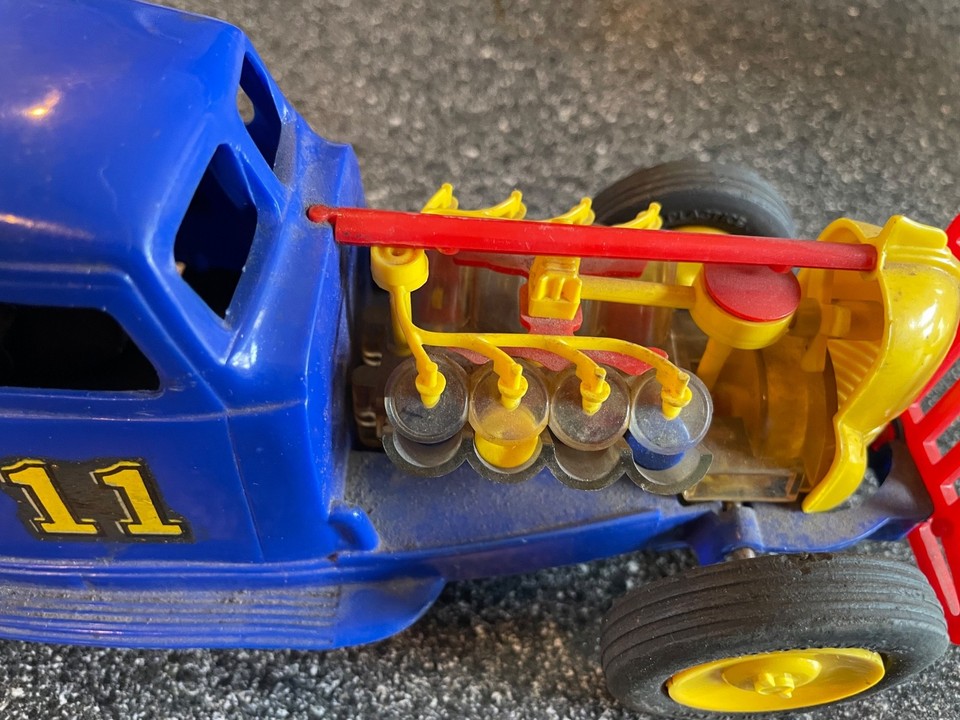 Large Vintage NOSCO HOT ROD RACE CAR WITH VISIBLE ENGINE | eBay