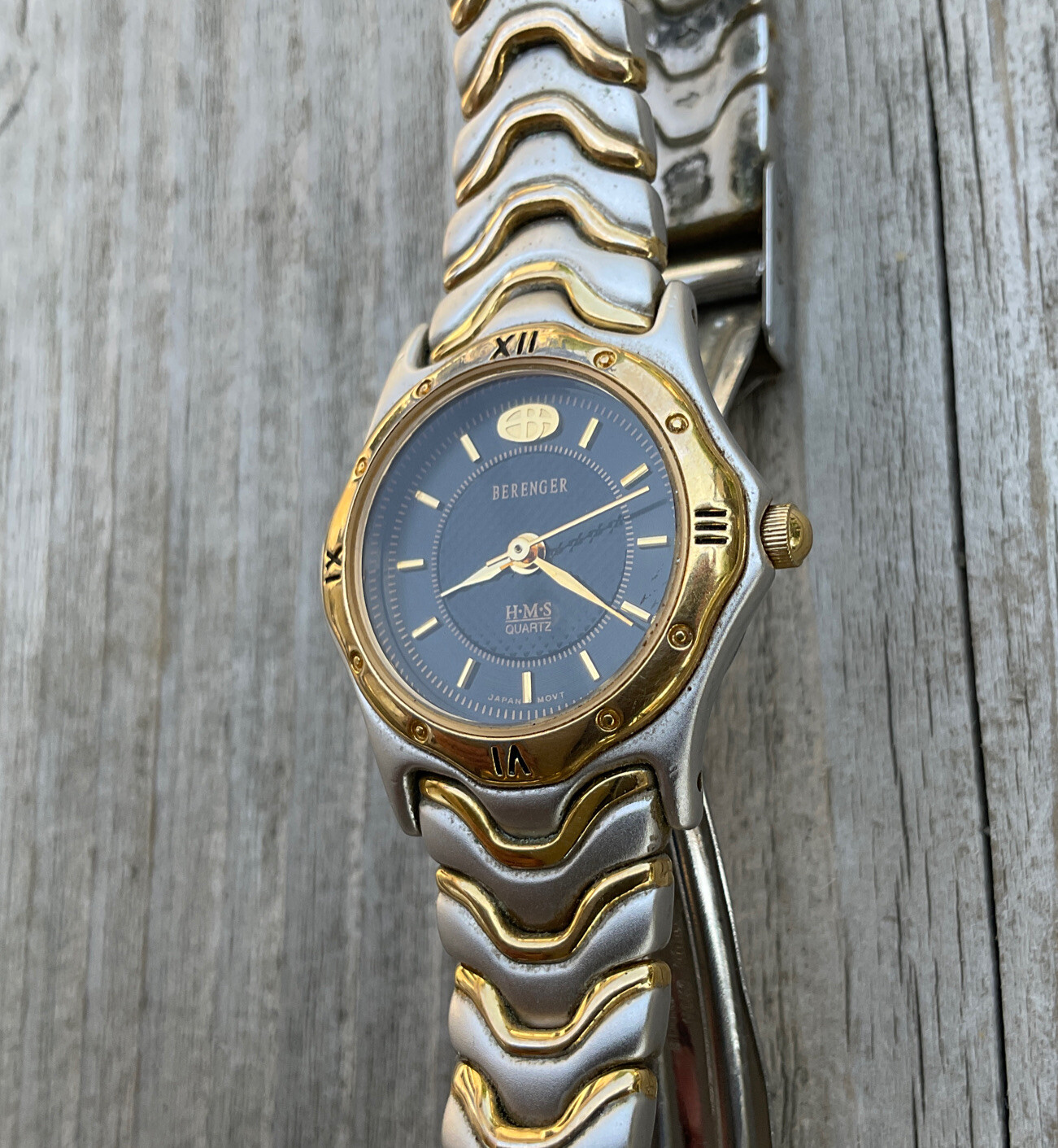 Ladies Classic Berenger HMS Gold Tone 3 Micron 16/23 Kt Quartz Watch ...