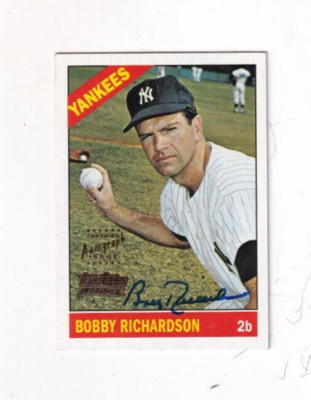 2001 BOBBY RICHARDSON TEAM TOPPS LEGENDS AUTO/AUTOGRAPH NEW YORK ...