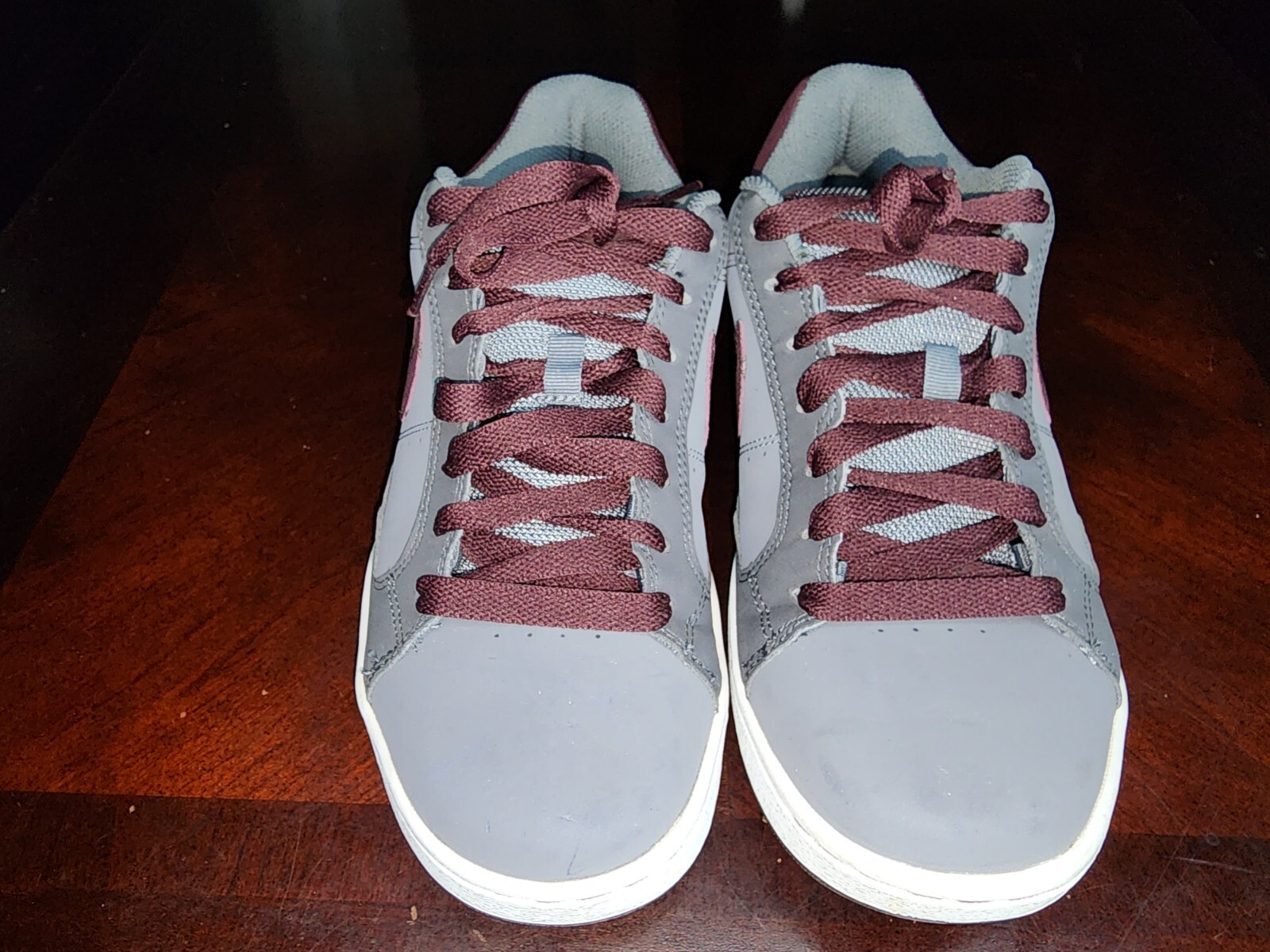 Nike NYX Dunk Low Skate Shoes Gray Burgundy Size 8 - Gem
