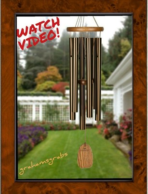 Woodstock CHIMES AMAZING GRACE BRONZE WIND CHIME Medium FREE PRIORITY ...