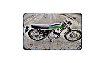 Benelli 250 2C Motorbike Sign Metal Retro Aged Aluminium Bike | eBay