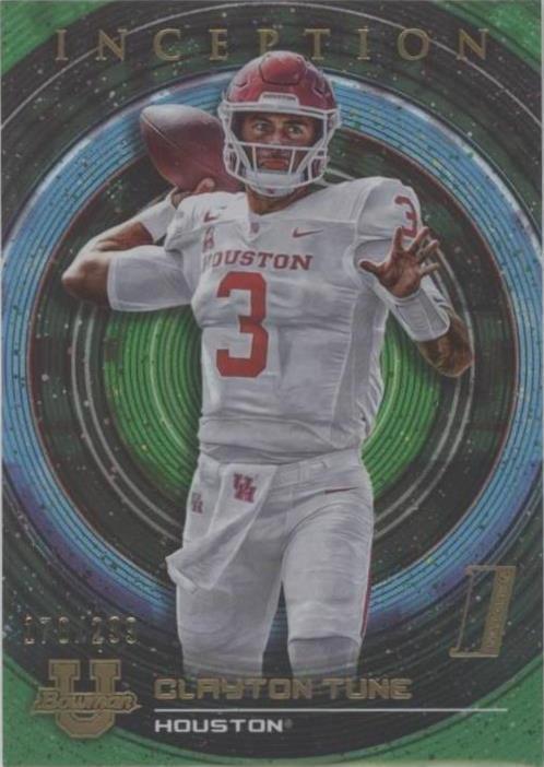 2022-23 Bowman Inception University - Clayton Tune #58 Green Foil /299 ...