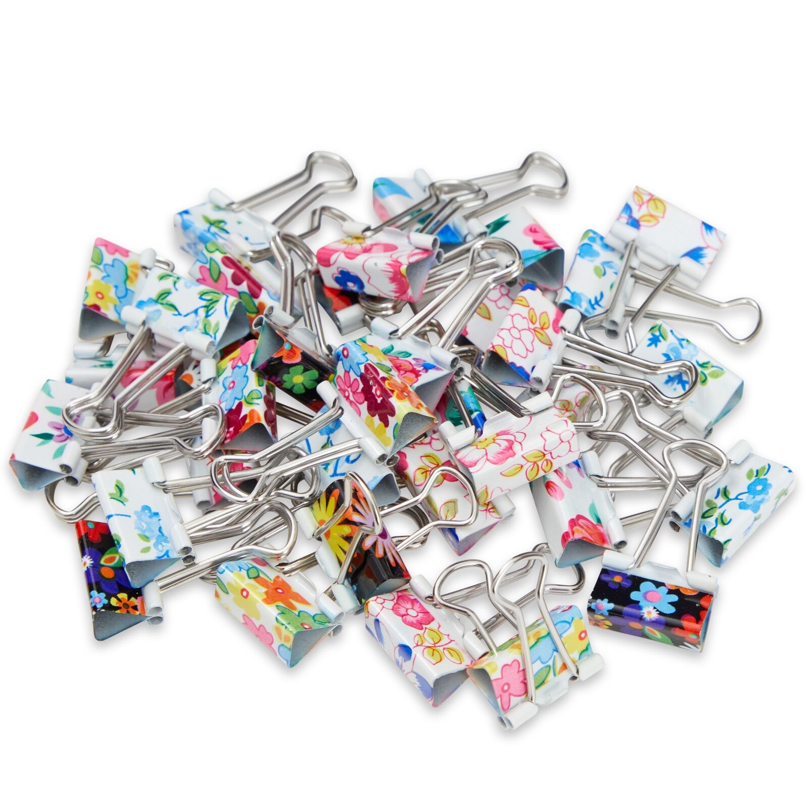 40 Pack Decorative Binder Clips for FIle Folders, Papers, Documents, 1 ...