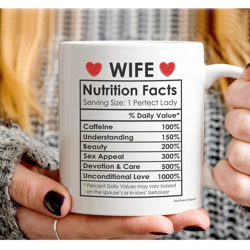 Wife Nutrition Facts Valentine Gift From Husband Family Anniversary ...