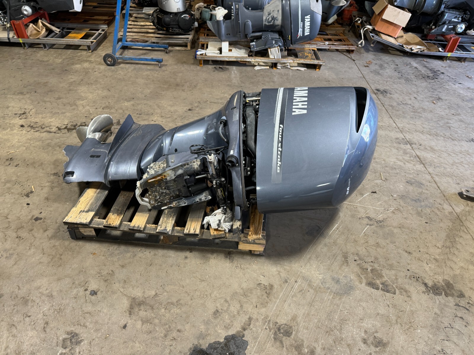2007 Yamaha F350 V8 4-Stroke 30" Outboard Boat Motor Engine Four Stroke ...