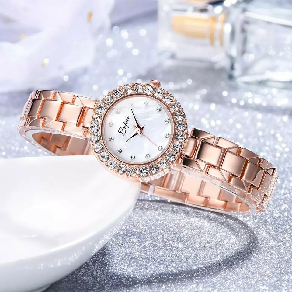 Ladies Women Girls Chronograph Designer Style Crystals Bling Watch ...