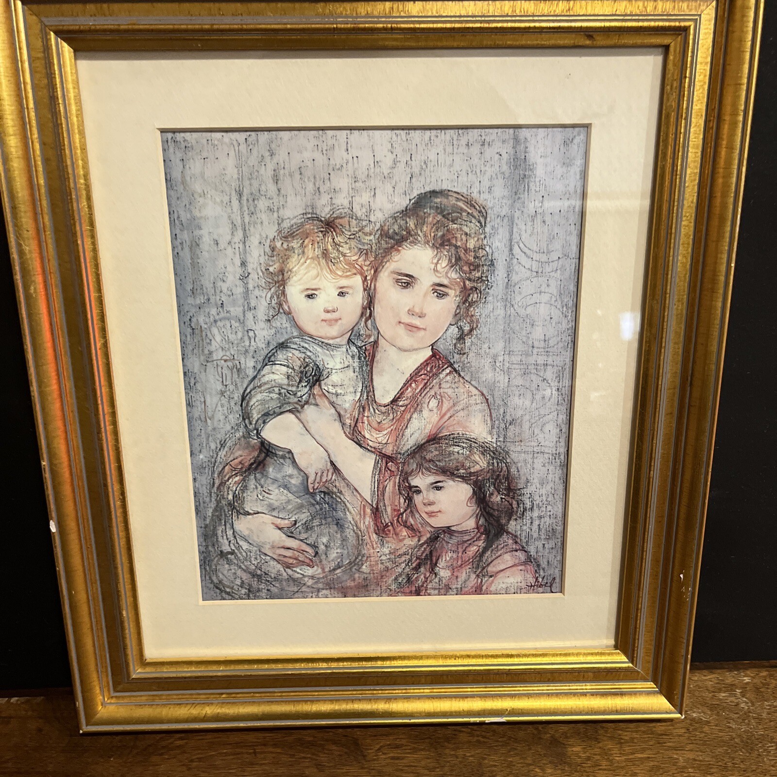 Edna Hibel “Katha’s Family” The Laurel Collection 1993 Framed Painting ...