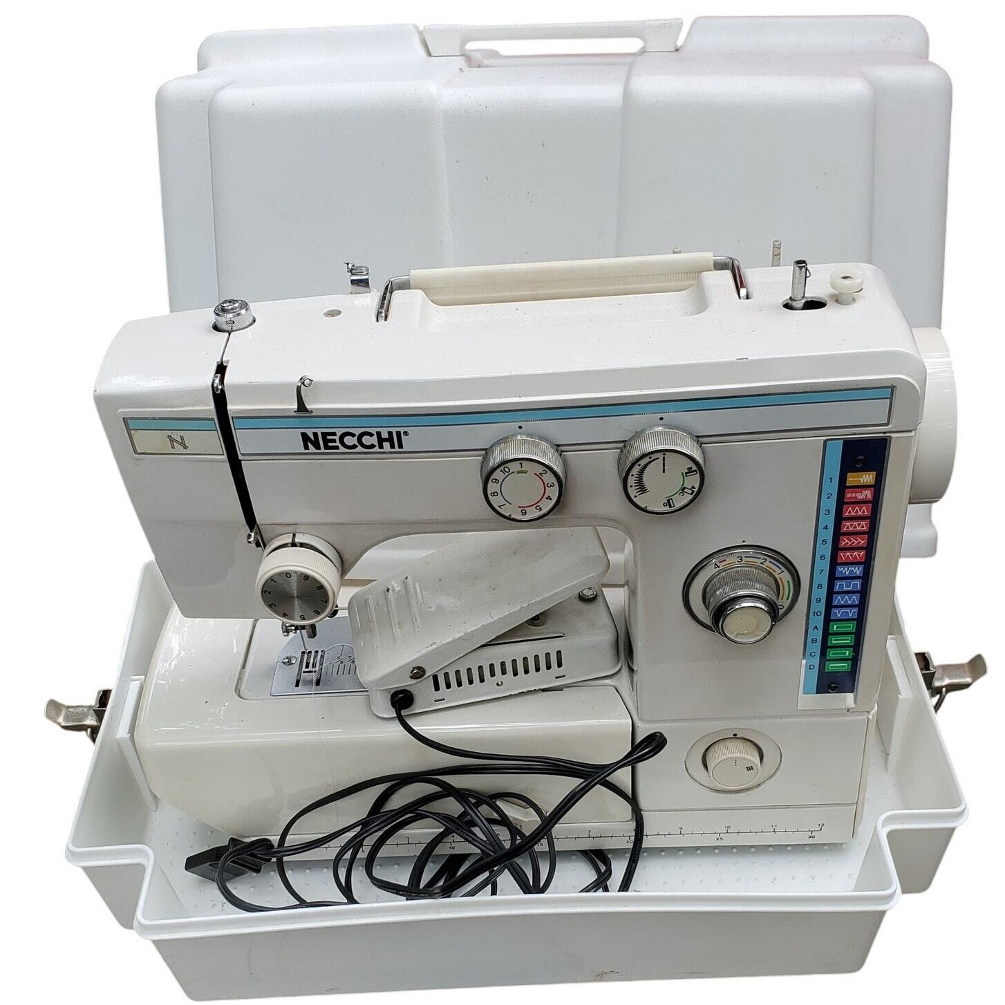 Necchi Model 537 FA Sewing Machine 1991 Manual, case and foot control ...