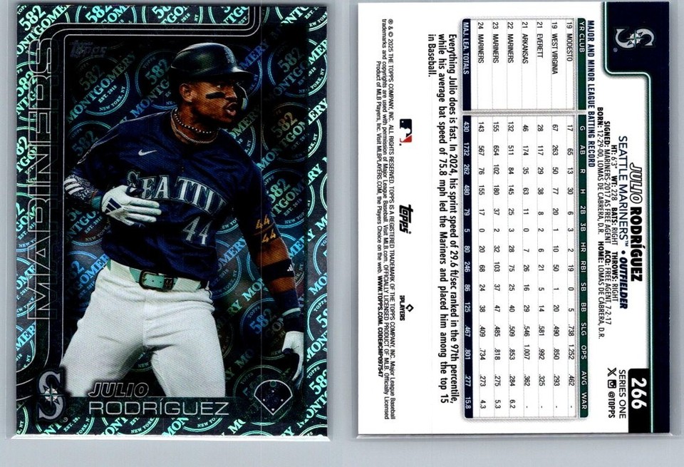Cal Raleigh And Your Seattle Mariners 2025 Topps 582 Montgomery Foil ...