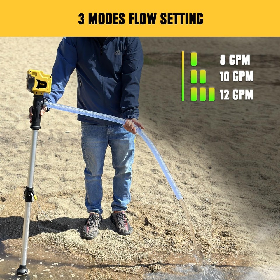 Brushless Stick Water Transfer Pump Compatible with Dewalt 20V Max ...