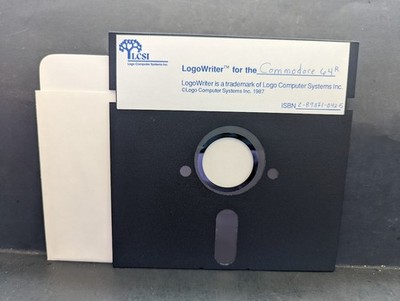Logo Writer 1987 Commodore 64 C64 PC 5.25" Floppy Disk Software Tested ...