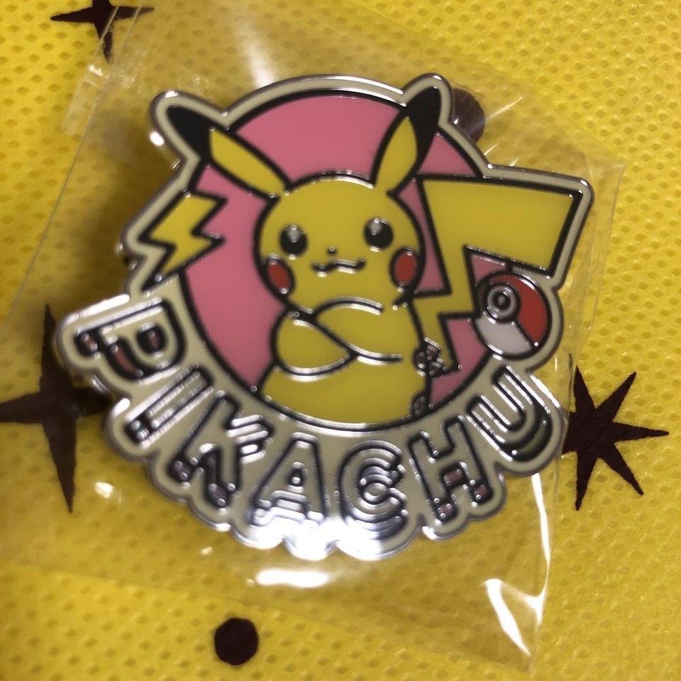 Pokemon Center Pokemon Pikachu Badge Pin Logo Pin Glow in the Dark | eBay