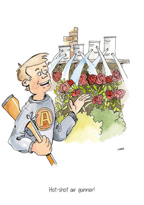 "Hot-shot Airgunner" air rifle gun shooting birthday greeting card ...