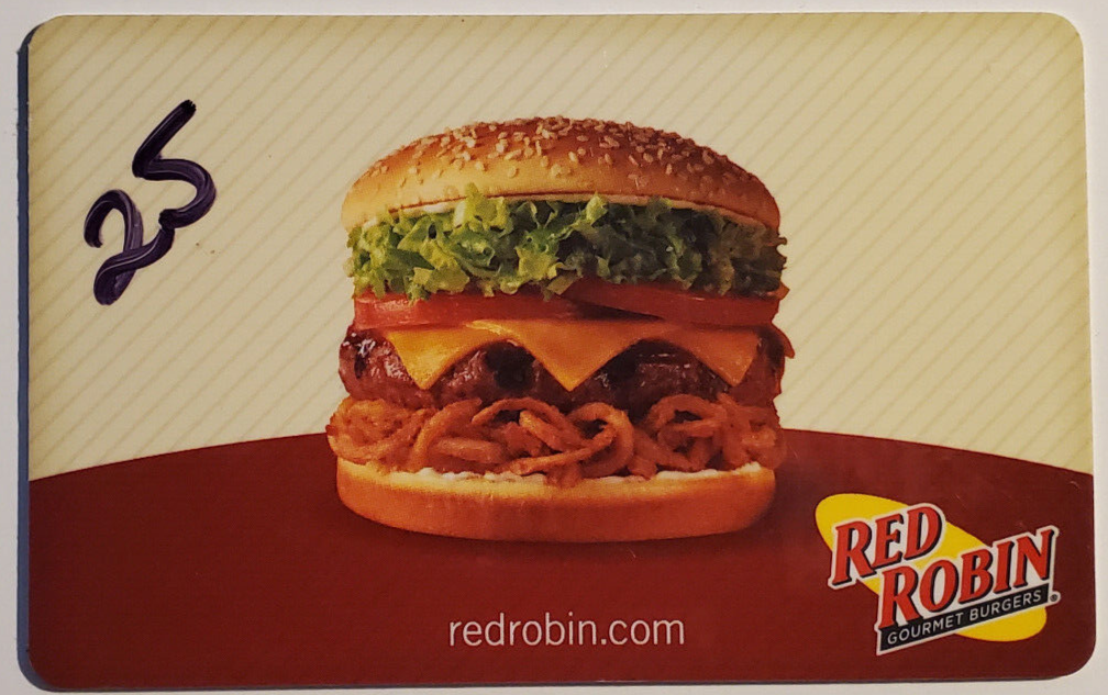 $25 Red Robin Gift Card Free Shipping! | eBay