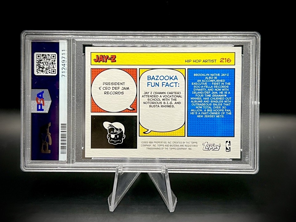 🤍2005-06 Topps Bazooka Jay-Z #216 White Base PSA 8 Rookie RC | eBay