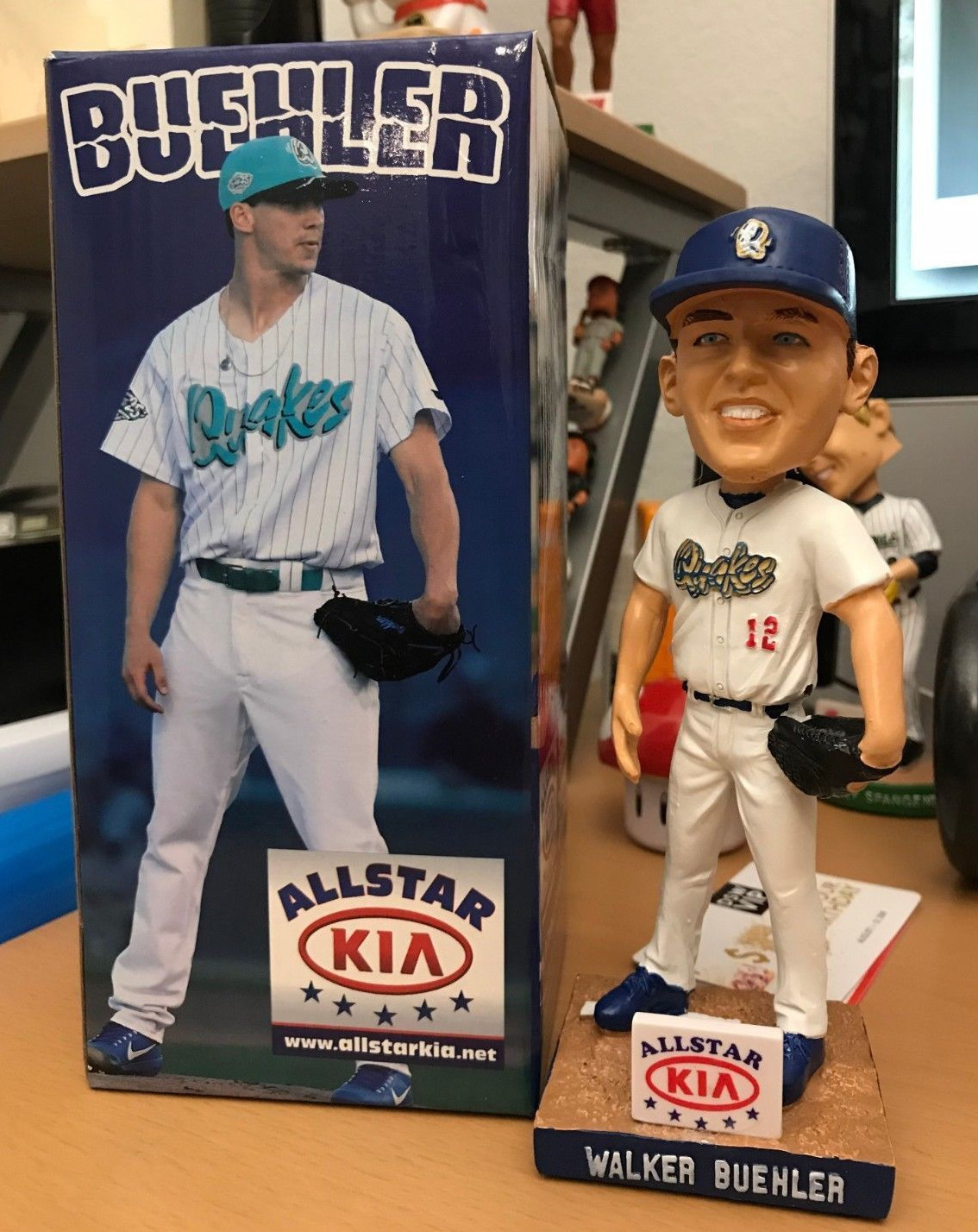 ROOKIE Walker Buehler 2018 Rancho Quakes Bobblehead SGA - new in box | eBay