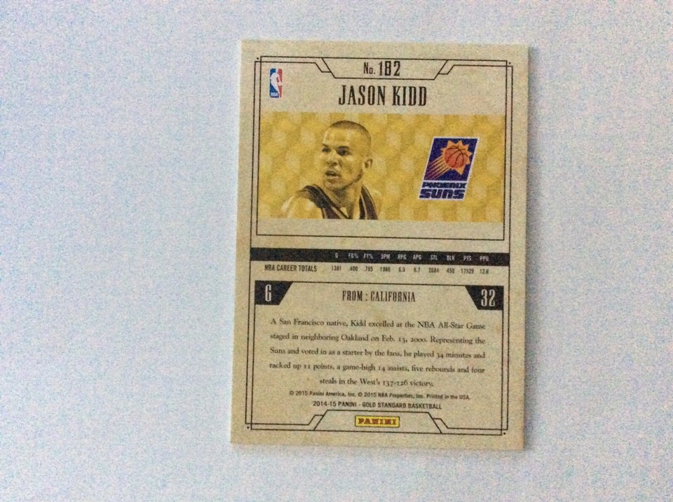 Jason Kidd Gold Standard Card | eBay
