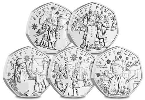 Brand New 2024 50p coin set. Christmas Snowmen Xmas Santa BU 50p Set ...