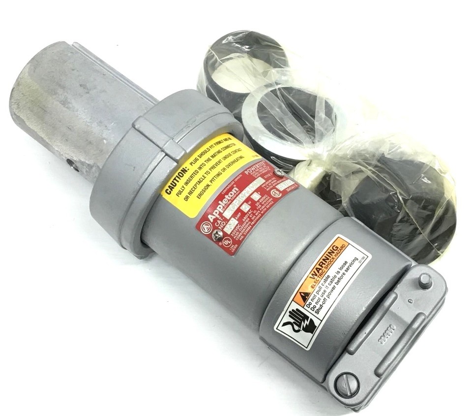 Appleton ACP1023CD 100 Amp Pin & Sleeve Plug 2 Wire 3 Pole Style 2 ...