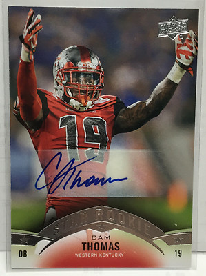 Cam Thomas 2015 Upper Deck Star Rookie RC Autograph Auto WESTERN KY ...