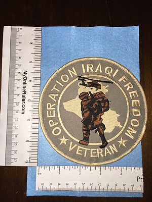 LARGE OPERATION IRAQI FREEDOM VETERAN 5" EMBROIDERED PATCH | eBay