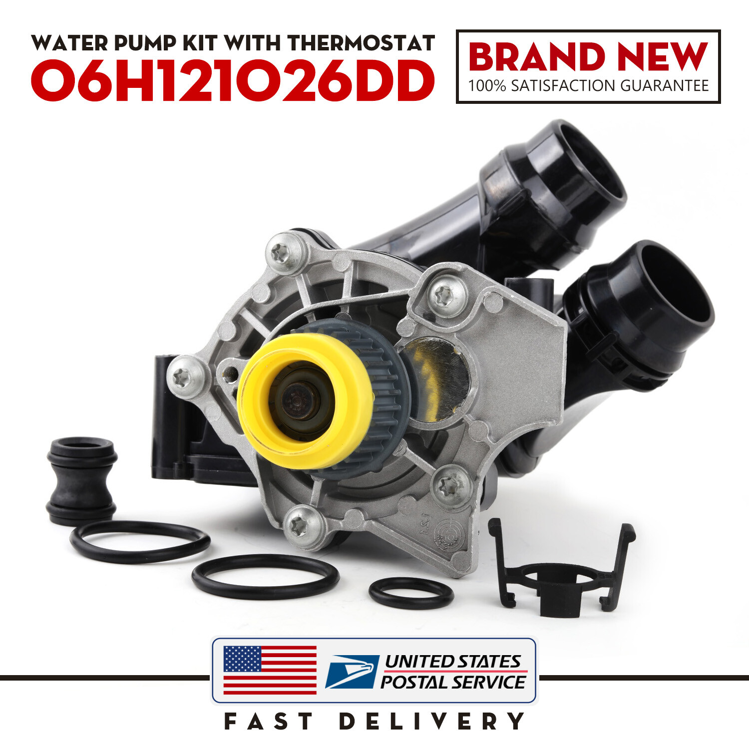 Water Pump Kit W/Thermostat For A4 A3 TT VW Tiguan Jetta EOS Beetle CC ...