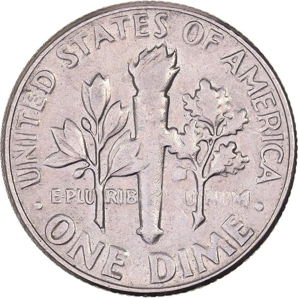 [#638277] United States, Dime, Roosevelt, 1980, U.S. Mint, Copper ...