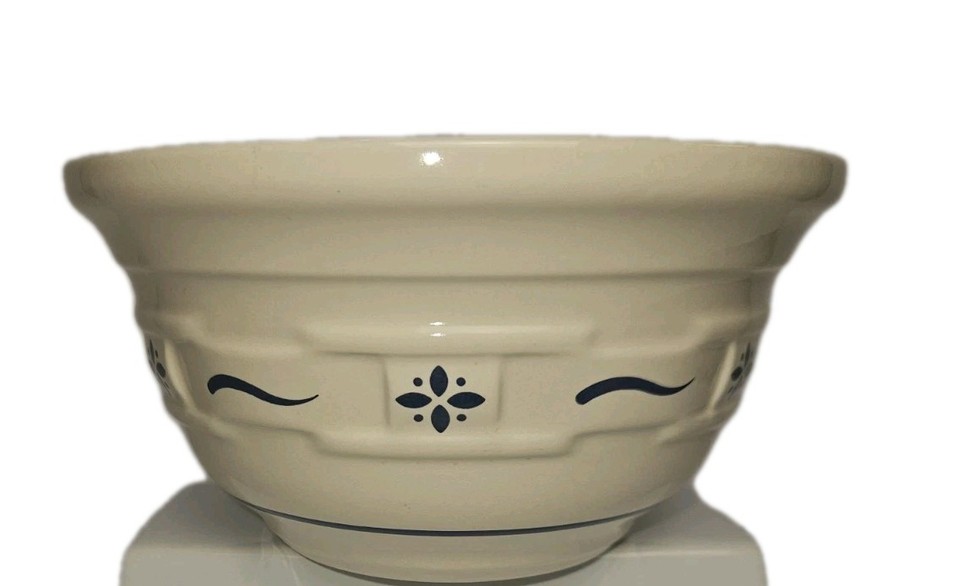 Longaberger Pottery Woven Traditions Classic Blue Sm 6½” Mixing Bowl ...