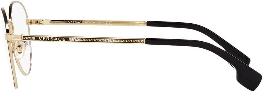 Versace VE 1279 1436 Gold/Matte Black Metal Round Eyeglasses 53mm | eBay