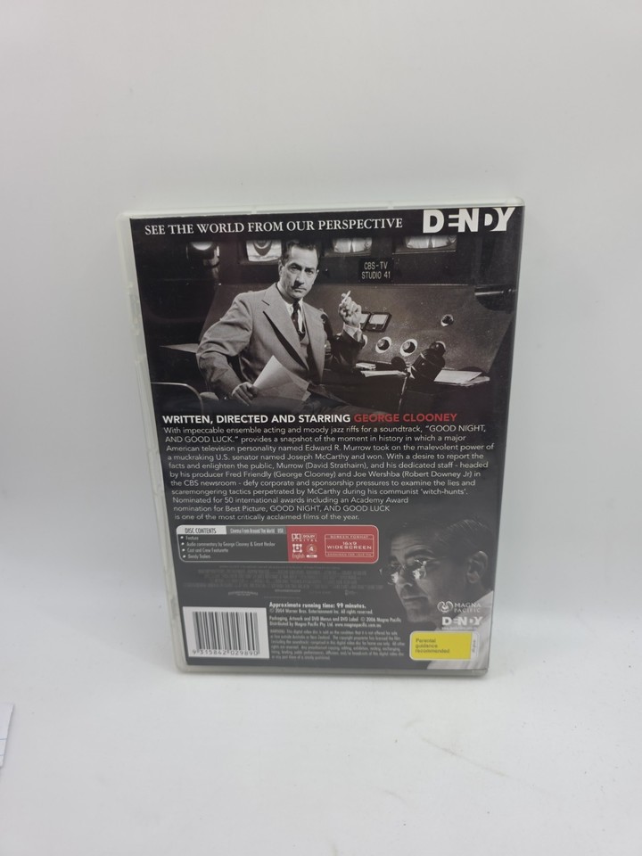 Good Night And Good Luck (DVD, 2005) Region 4 Pal Widescreen | eBay ...
