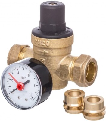 Trede Tec Inta Pressure Reducing Valve with Gauge 15mm / 22mm | eBay