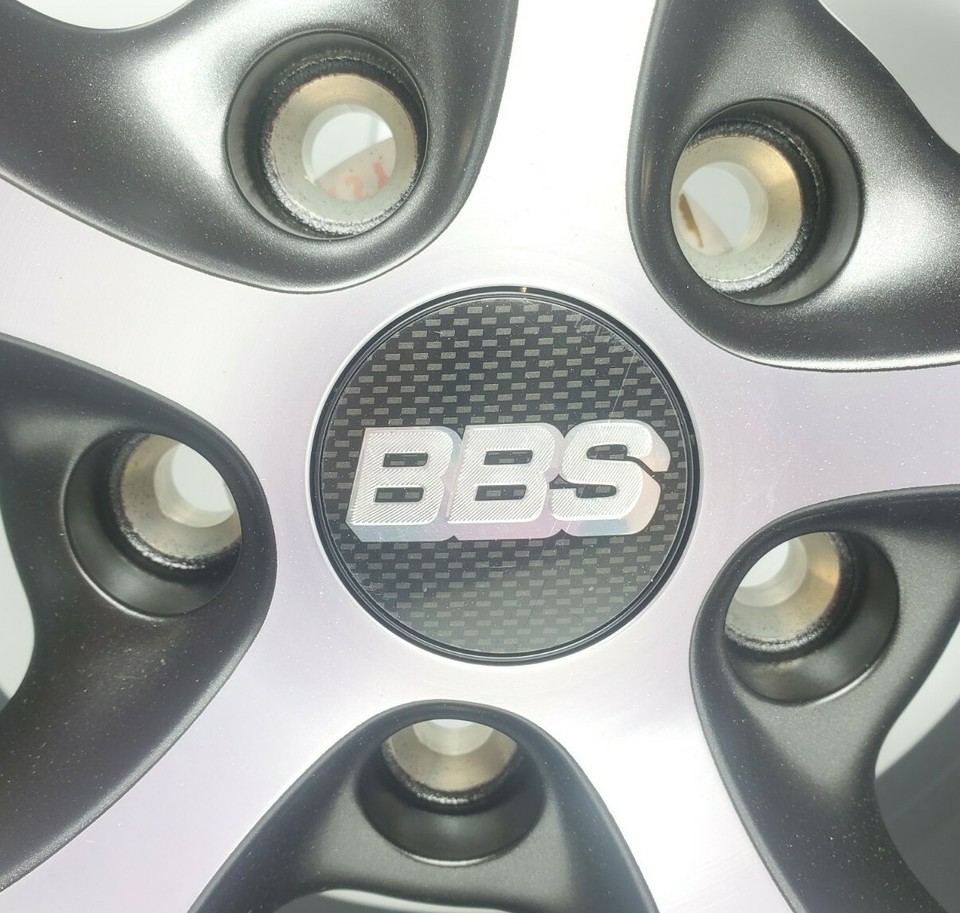 17x8 Black Machined BBS SR Wheel 5x112 +42 Offset Volcano Grey #0358567 ...