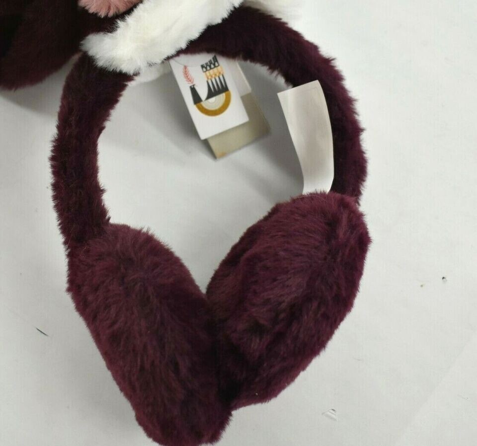 BP Womens Faux Fur Ear Muffs Colorblock Scarf Set Super Soft Cozy ...