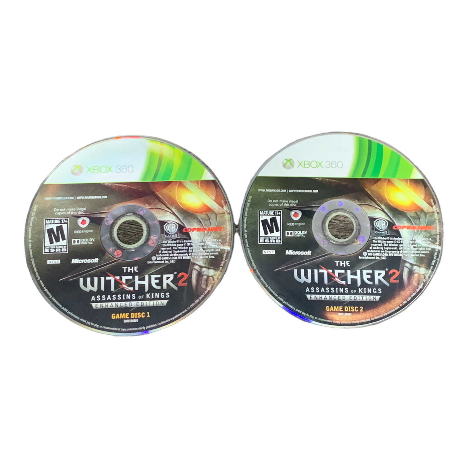Microsoft Xbox 360 The Witcher 2: Assassins Of Kings Enhanced Edition ...