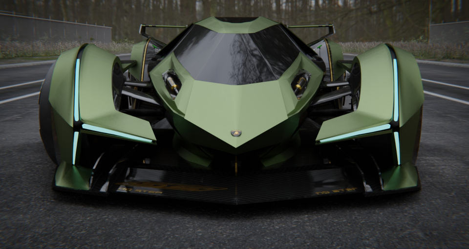 Lamborghini Race Car Hypercar w/Orig.Wheels Rims Custom Built1:18SCALE ...