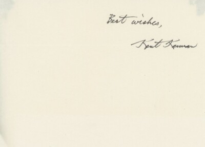Kent Kennan - American Composer, Author, Educator - Clipped Autograph ...