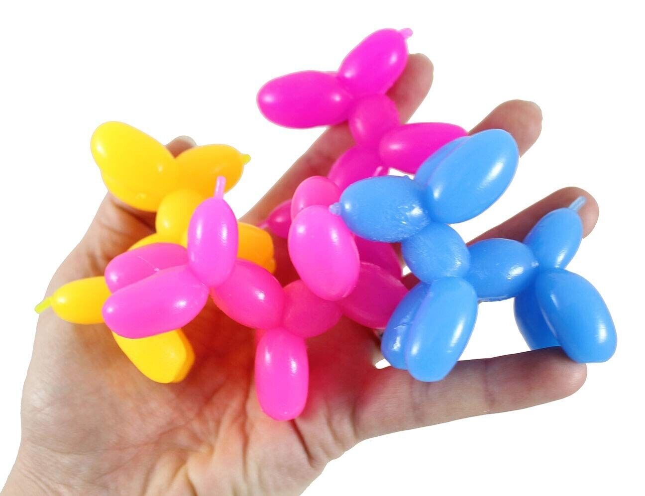 4 STRECHY BALLOON DOG - Party Favor Stretch Rubber Chid Toy - Assorted ...
