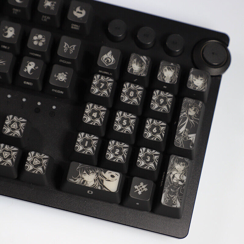 Genshin Impact HuTao PBT RGB Keycap Set Backlit Keycaps OEM f ...