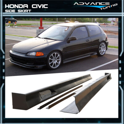 For 92-95 Honda Civic EG 3Dr HB Zero Z Style Side Skirt Skirts PU | eBay