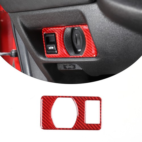 Red Carbon Fiber Tailgate Rear Trunk Switch Button Sticker For Nissan ...