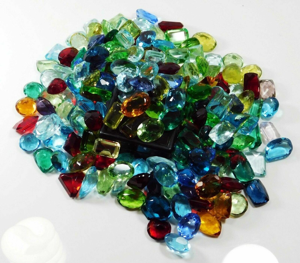 Natural Loose Gemstone Mixed Gems Carat Lot Mix Faceted Cut Semi ...
