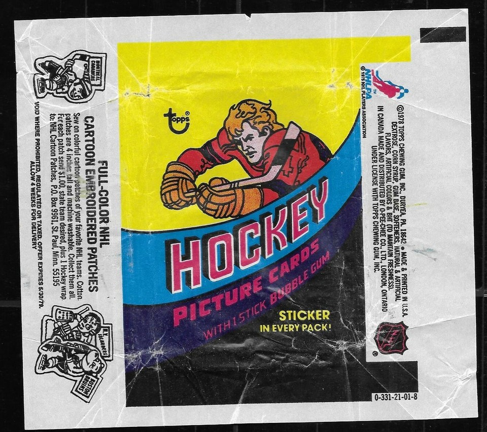 HOCKEY WAX PACK WRAPPER OPC O PEE CHEE TOPPS VARIATION & EMPTY BOX LOT ...