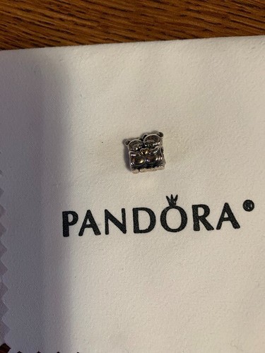 Pandora Retired Sterling Silver and 14K Gold Bear Hug Bead with Heart ...