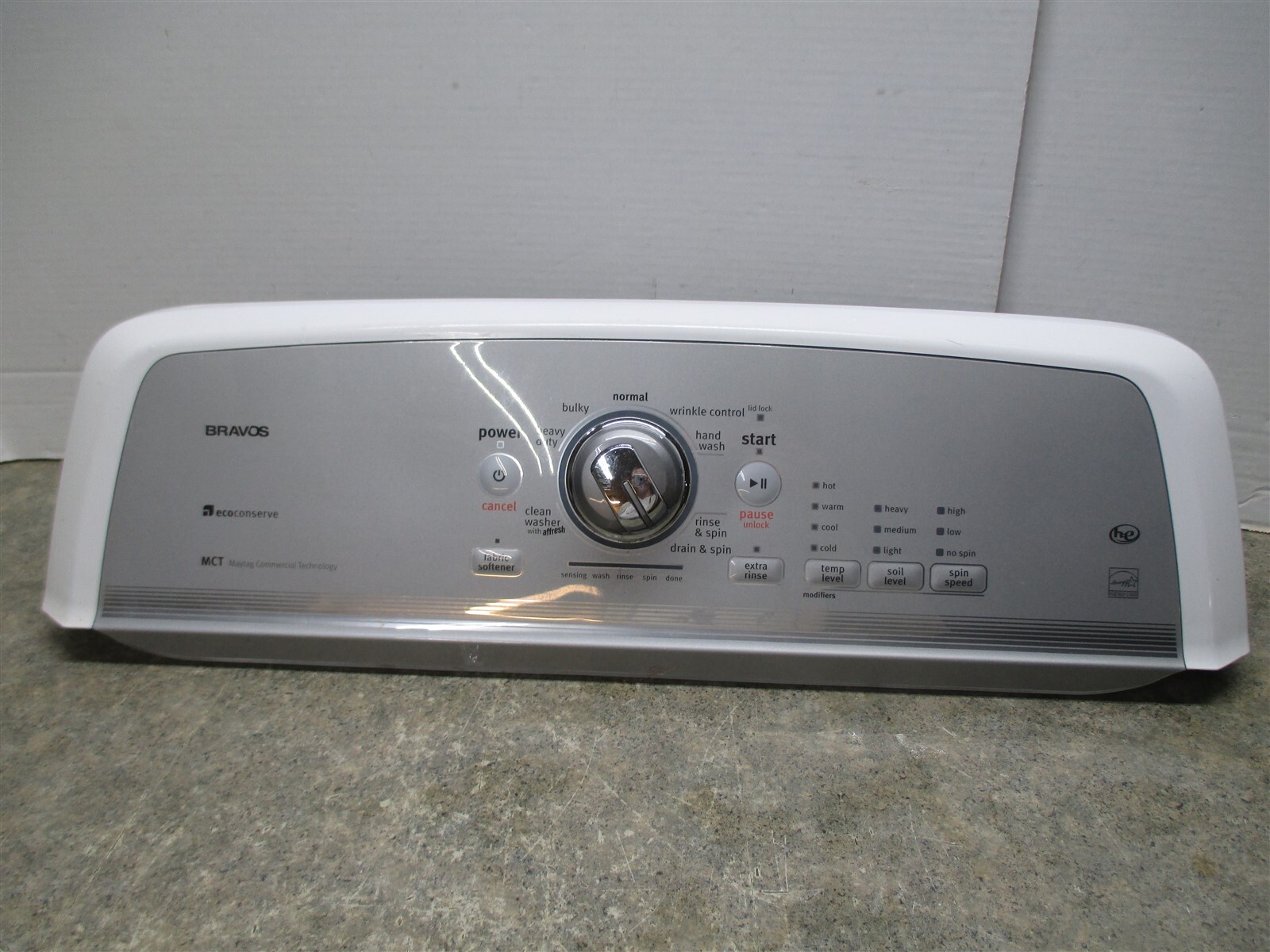 MAYTAG WASHER CONTROL PANEL STAINED PART # W10293204 | eBay